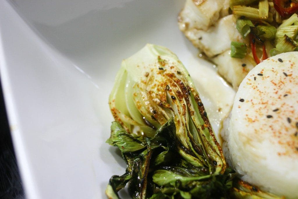 roast pak choi